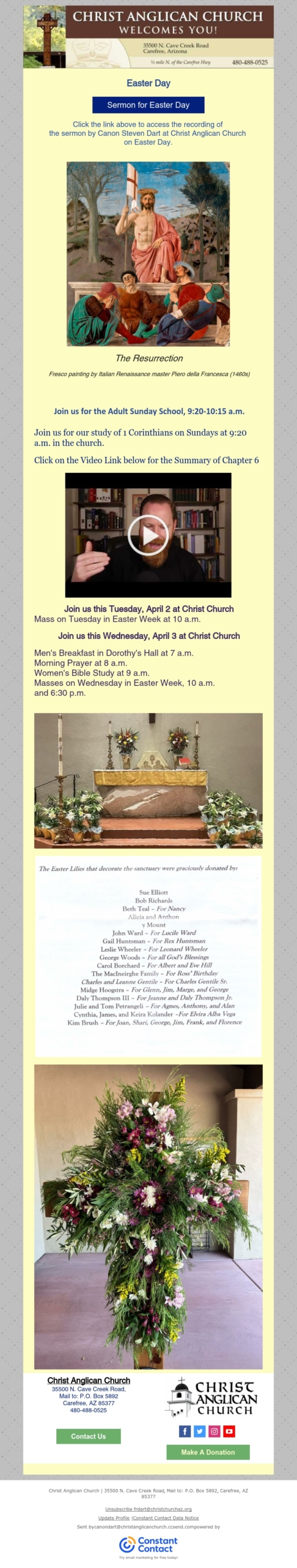 Newsletter | Christ Anglican Church